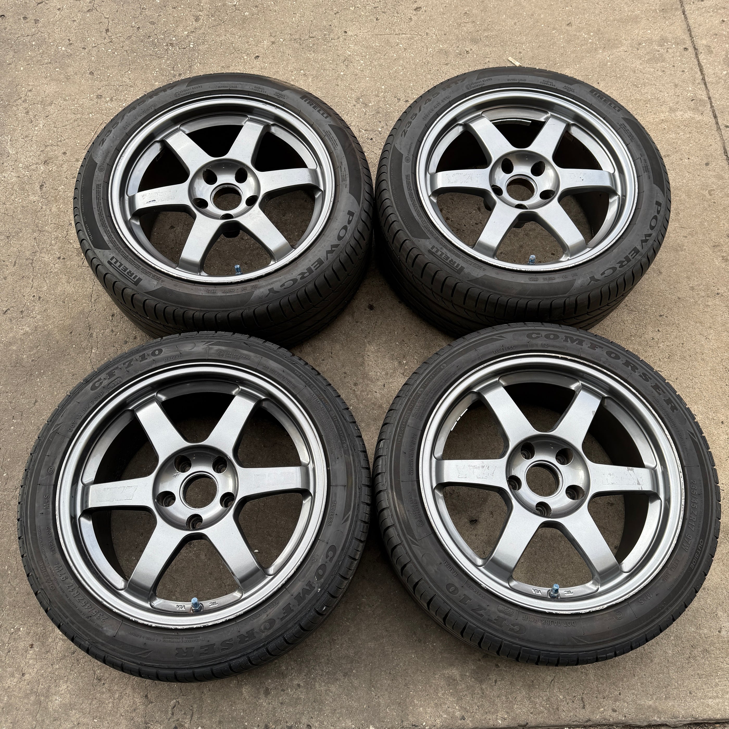 RAYS Volk Racing TE37 OG JDM Wheels 17x8.5+30 5x114.3 — Type R Performance