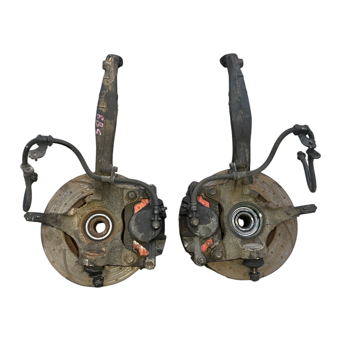 Front Brake Caliper Hub and Knuckles 262mm NON-ABS Honda Civic EG EK 9 ...