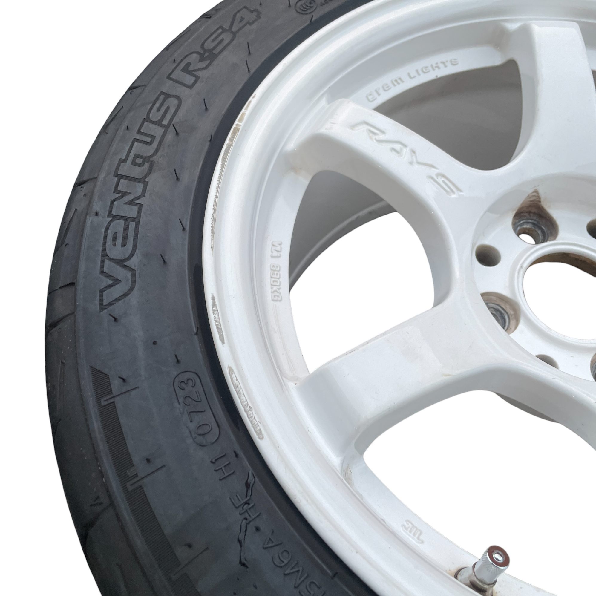 RAYS Gramlights 57DR Wheels 15x8+28 4x100 White — Type R Performance