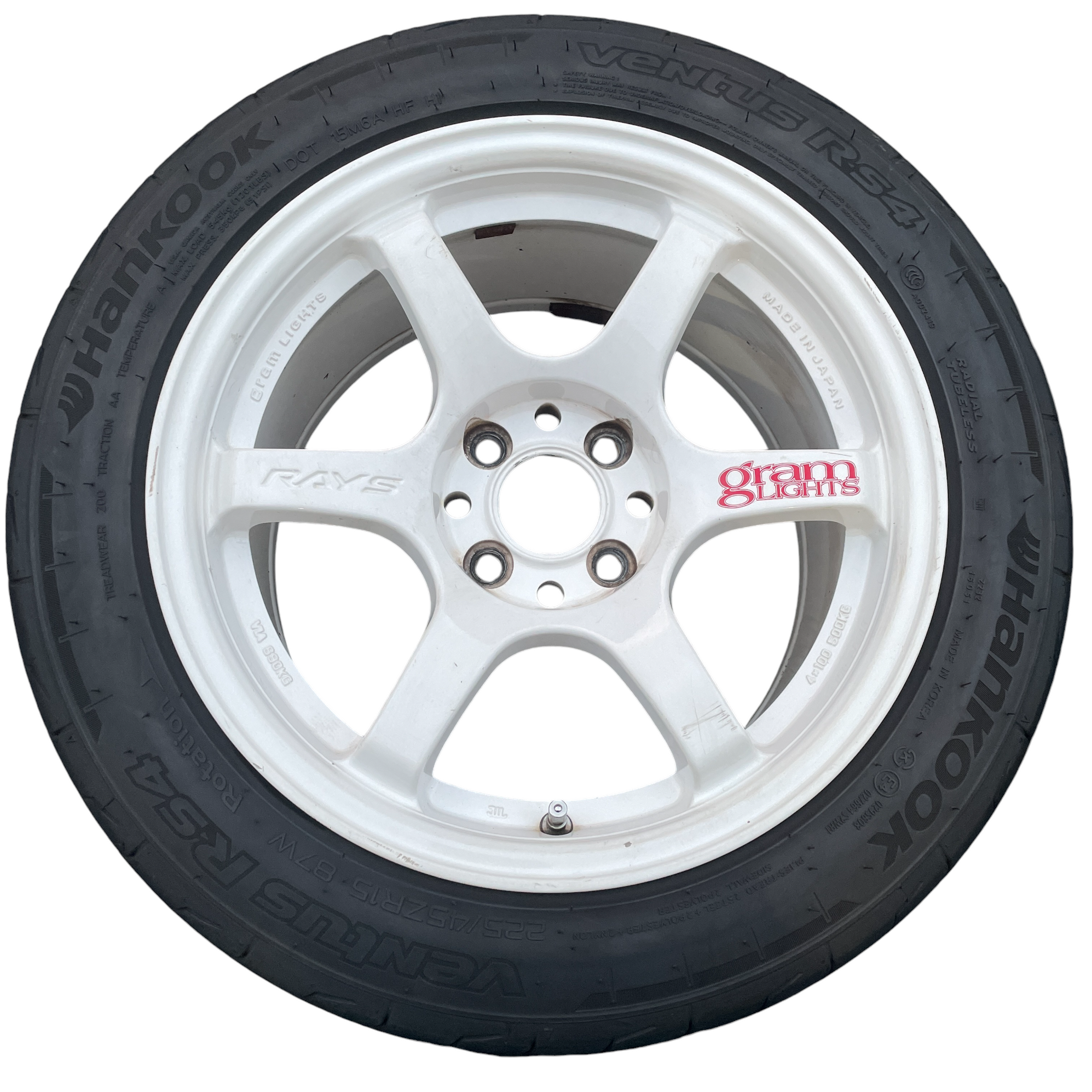 RAYS Gramlights 57DR Wheels 15x8+28 4x100 White — Type R Performance