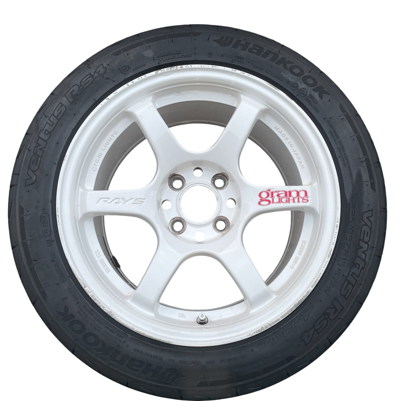 RAYS Gramlights 57DR Wheels 15x8+28 4x100 White — Type R Performance