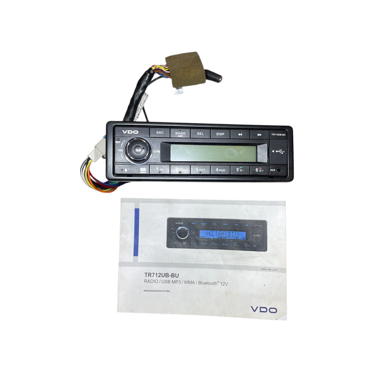 VDO TR712UB-BU Head Unit Radio/USB/MP3/WMA/AUX/Bluetooth — Type R ...